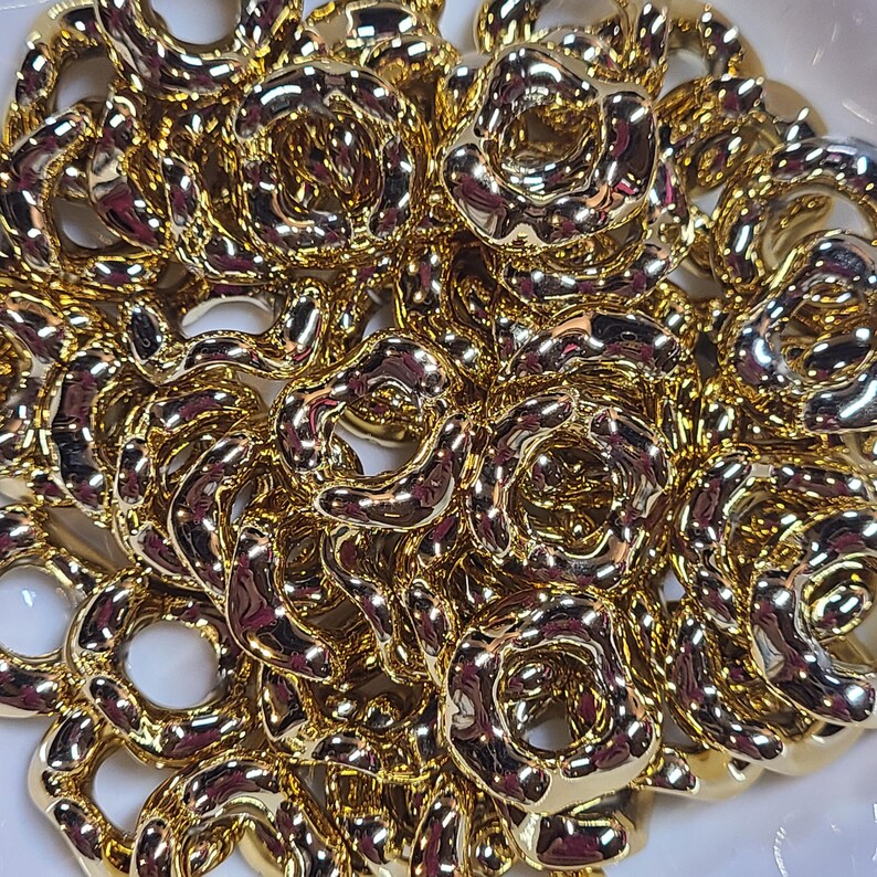 Wavy Spacer, 16mm Spacers, Gold Spacers, Small Spacers, Plastic Beads ...