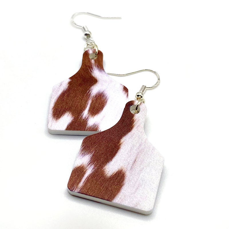 Cow Hide Earrings - Etsy
