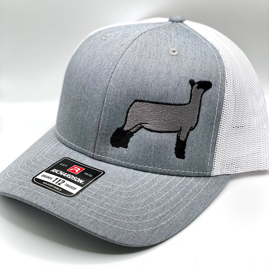 Custom Livestock Hat, Natural Sheep Embroidered Cap, Market Lamb Hat ...