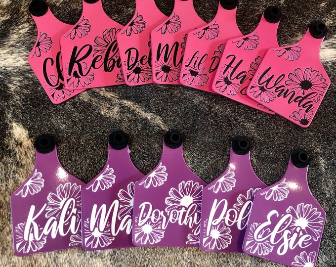 Custom Cattle Ear Tag - UV Printed Full Color Weatherproof ...