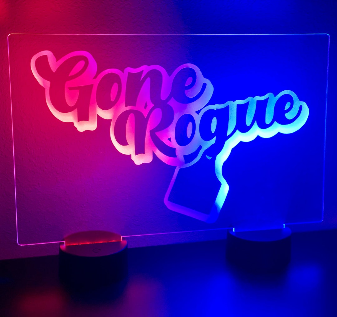 Custom LED Light Sign, Acrylic LED Light Stand - Etsy
