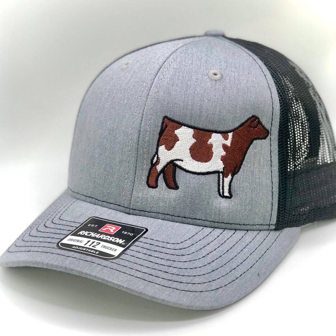 Custom Livestock Shorthorn Embroidered Trucker Cap, Show Cattle Cap ...