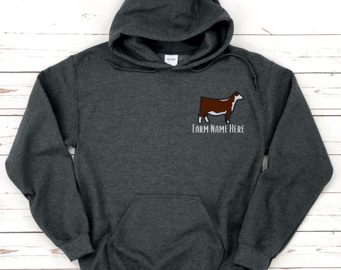 Multiple Farm Hoodie for the Whole Family Custom Angus Show Cattle ...