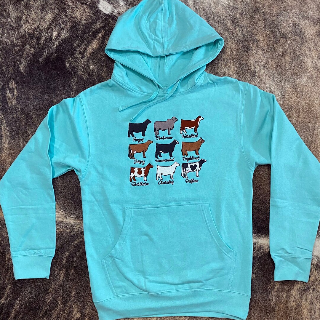 Livestock Breed Graphic Sweatshirt - Farm Animal Hoodie - Western ...