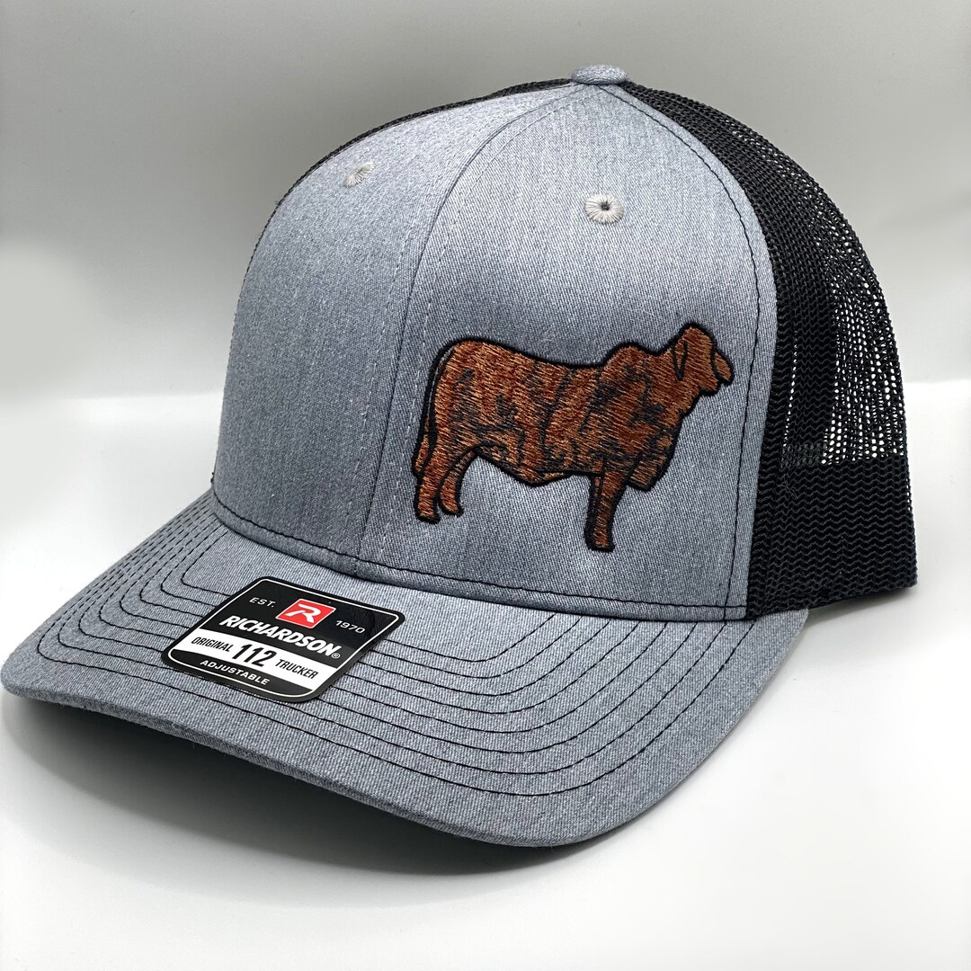 Embroidered Brindle Brahman Cattle Hat: Richardson 112 Trucker Cap - Etsy