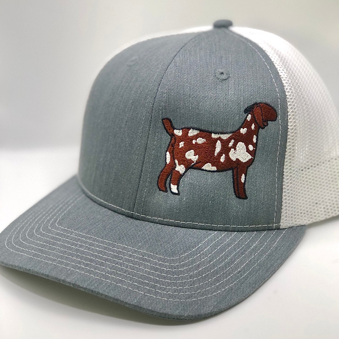 Embroidered Boer Goat Hat - Spotted Market Goat Show - Etsy