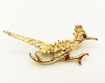 Gold Roadrunner Pin - Etsy