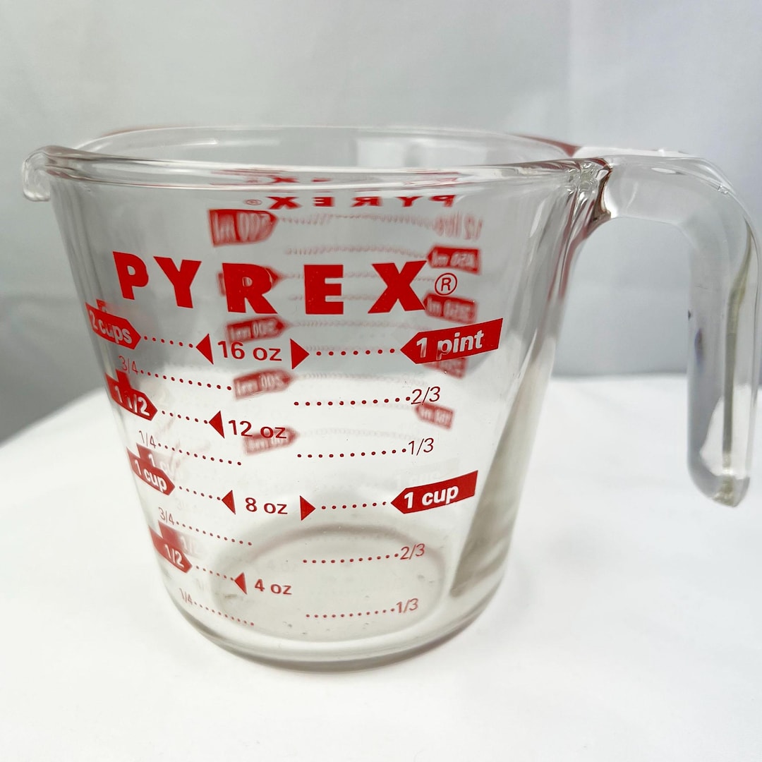 Classic Pyrex 2 Cup Measuring Cup Vintage '90s Open Handle - Etsy