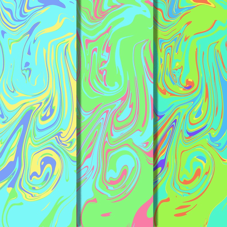 12 Pastel color swirl scrapbook digital paper for | Etsy