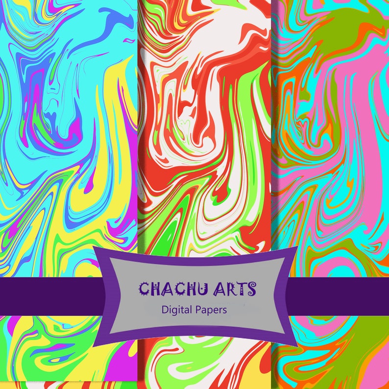 12 Pastel color swirl scrapbook digital paper for | Etsy