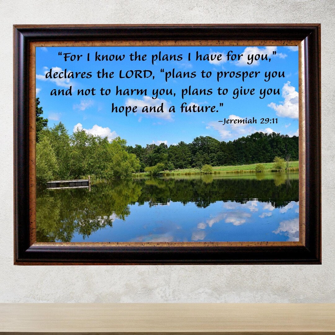 Jeremiah 29:11 Scenic Landscape Photo Print, for I Know the Plans I ...