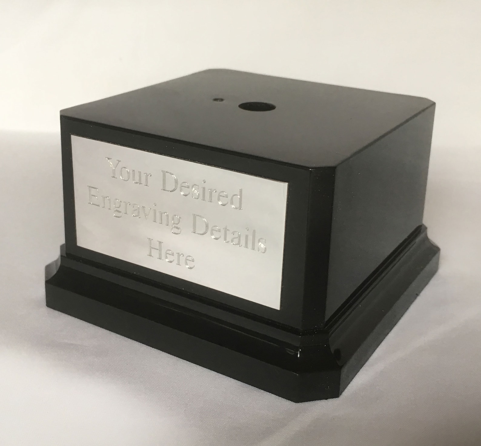 Trophy Base / Plinth, Weighted Square Black Trophy Base, Ideal for ...