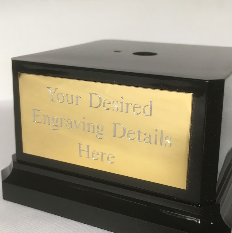 Trophy Base / Plinth, Weighted Square Black Trophy Base, Ideal for ...