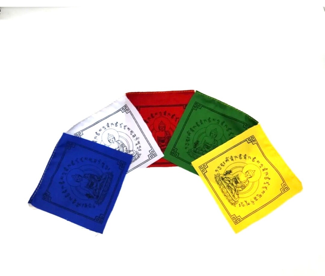 Medicine Buddha Healing Mini Prayer Flag - Etsy