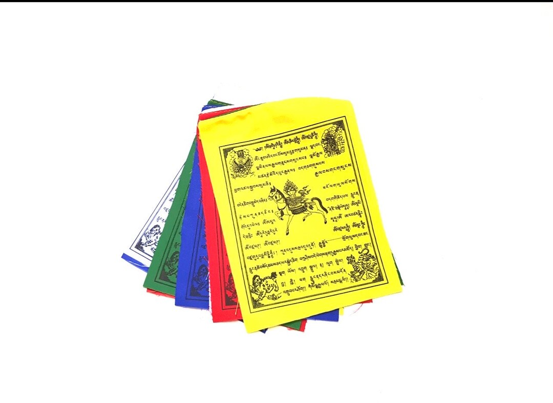 Tibetan Buddhist Windhorse Prayer Flags - Etsy