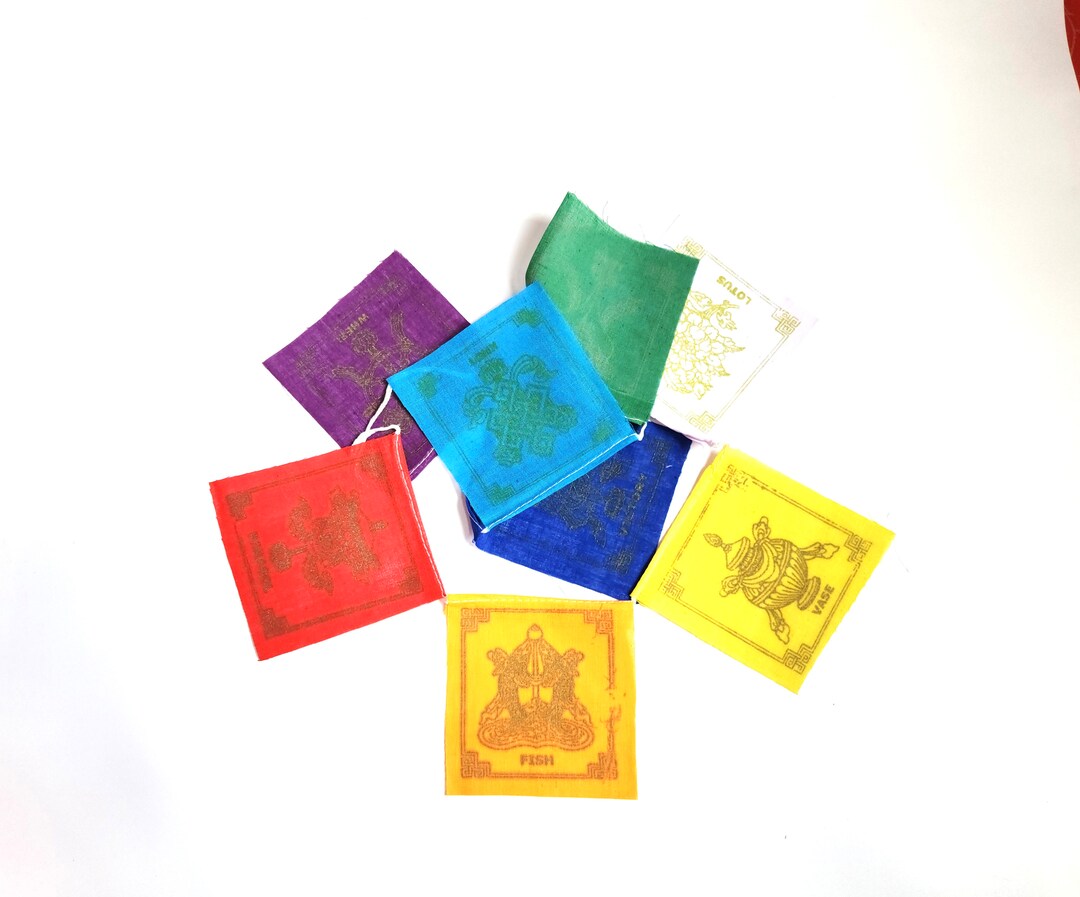 Eight Auspicious Symbol Flags of Good Luck - Etsy