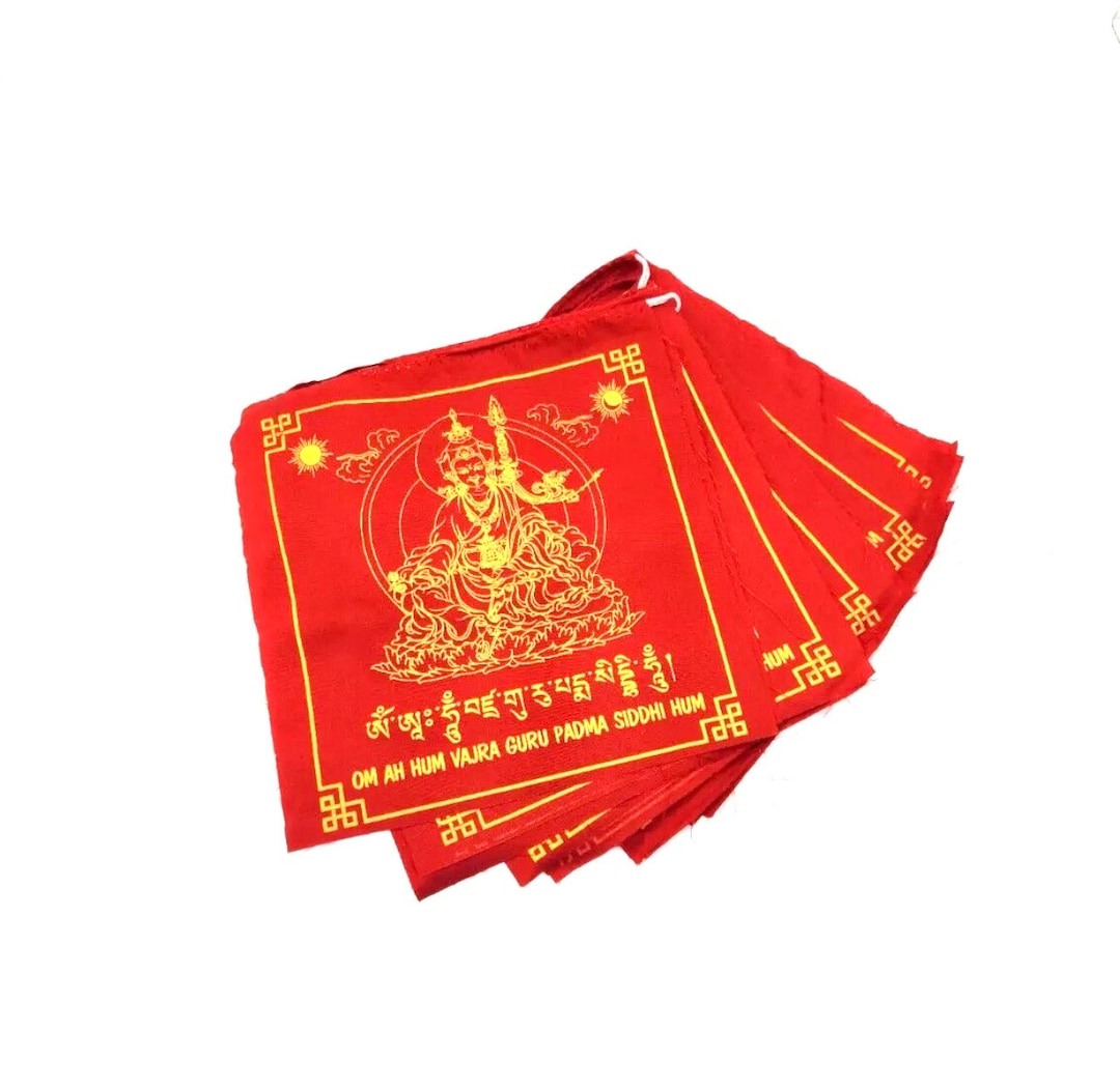 Guru Rinpoche All Red Prayer Flag - Etsy