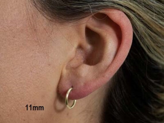 9K RECYCLED Gold Hoops Real Solid Gold Creole Hoops 9K Gold - Etsy