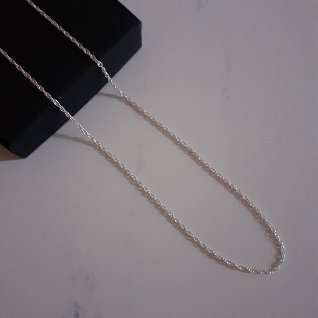 9K White Gold Rope Chain 9K Solid White Gold Rope Necklace - Etsy