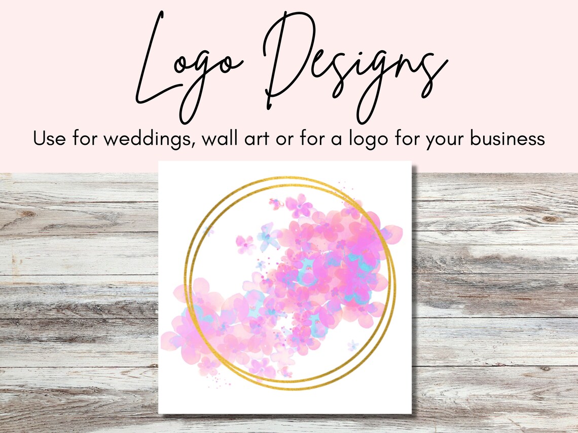 Bright Pink Flower Watercolor Clipart | Circle Clipart | Circle Border ...