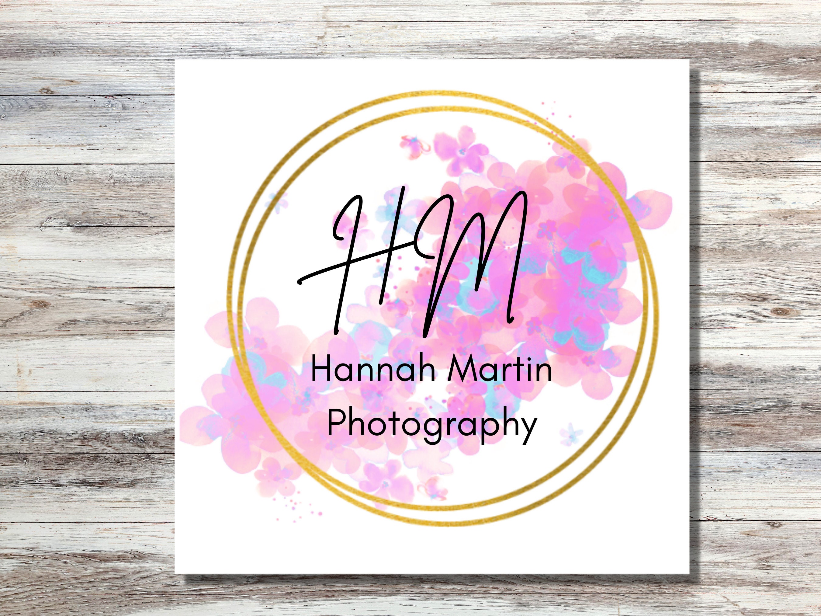 Bright Pink Flower Watercolor Clipart | Circle Clipart | Circle Border ...