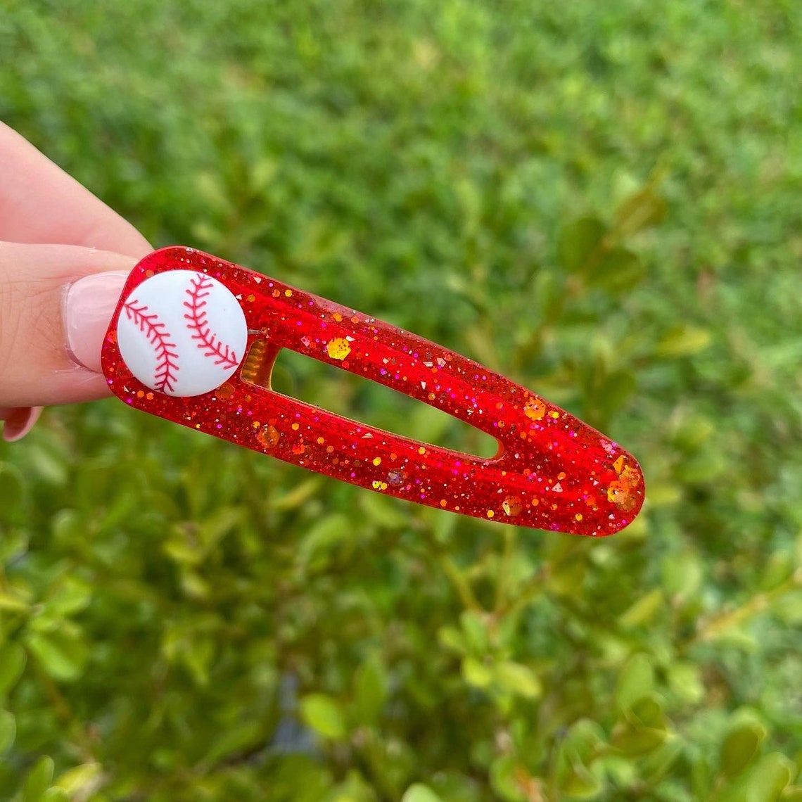 Sports Clips Football Baseball Hair Clips | Etsy