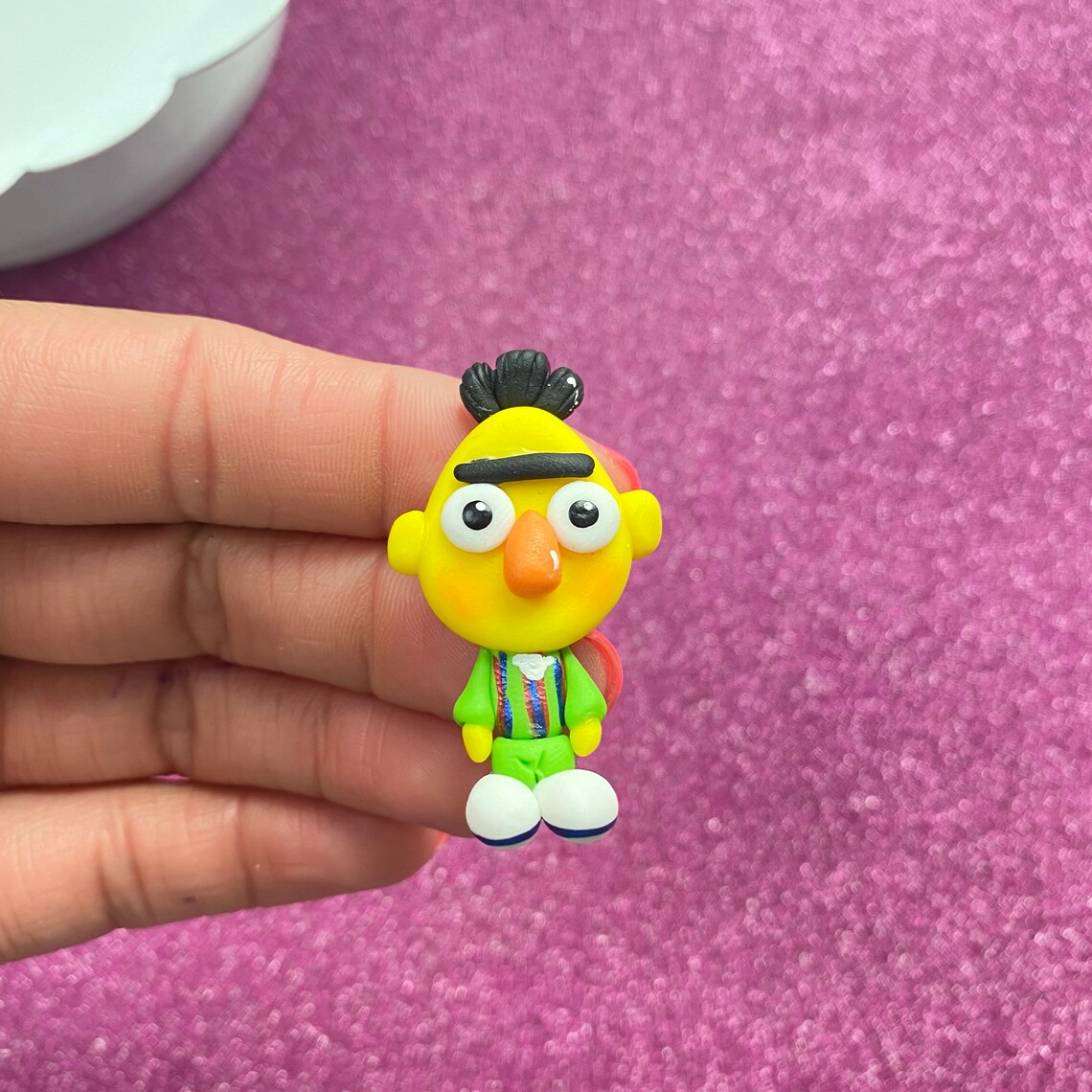 Sesame, Puppet, CHOOSE ONE, Clay Charm, Clay Bow Center, Polymer Clay ...