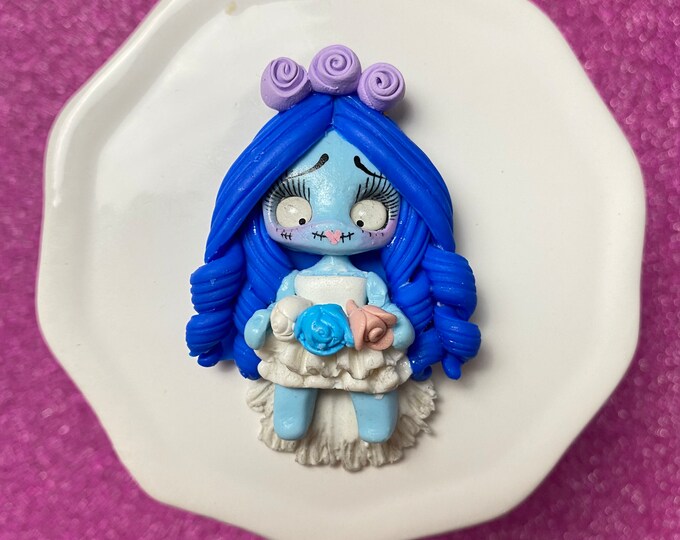 Corpse Bride, Bow Clay Center, Clay Charm, Clay Bow Center, Polymer ...