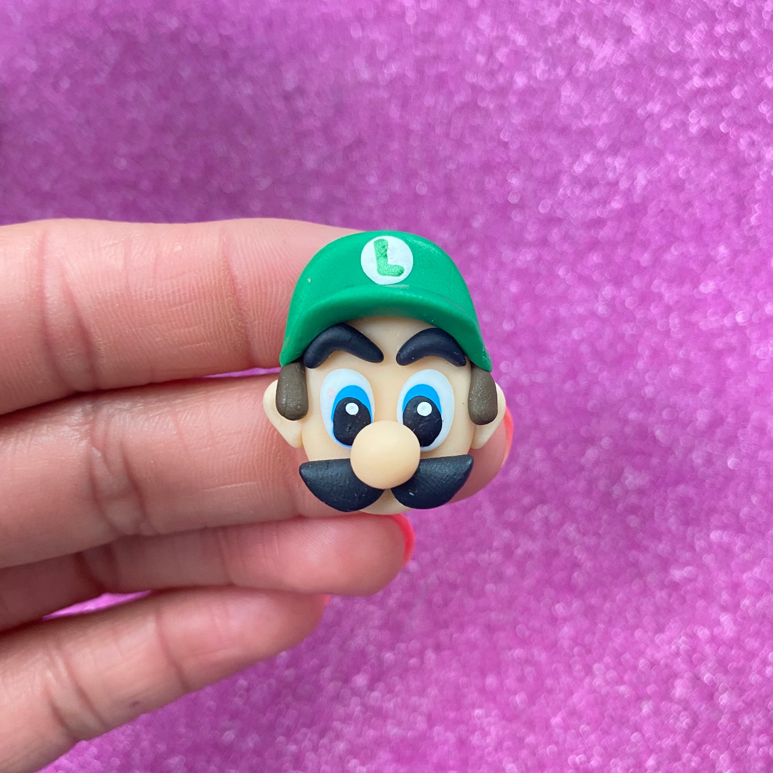 Video Game Bros Mario Luigi Bow Clay Center Clay Charm - Etsy