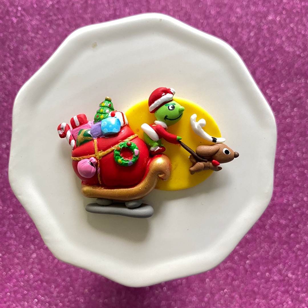 Christmas, Green Grump, Cindy, Bow Clay Center, Clay Charm, Clay Bow ...