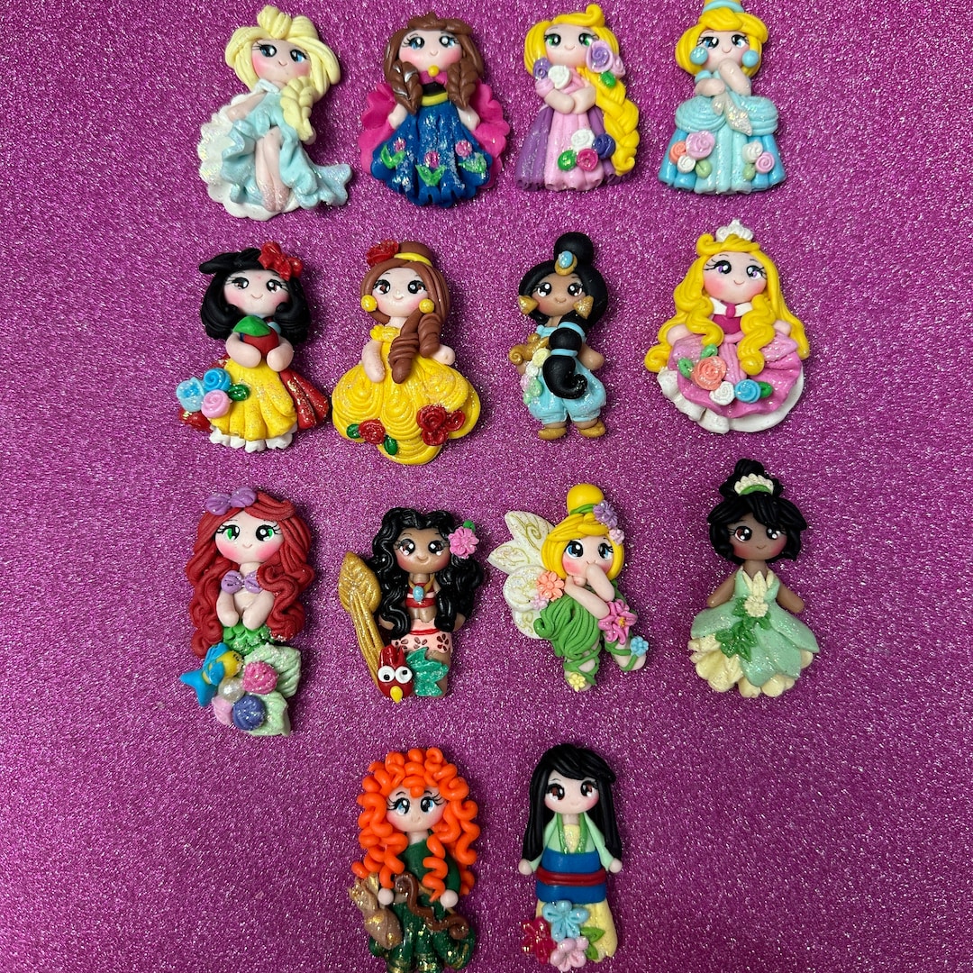 Princess, Choose One, Bow Clay Center, Clay Charm, Clay Bow Center ...