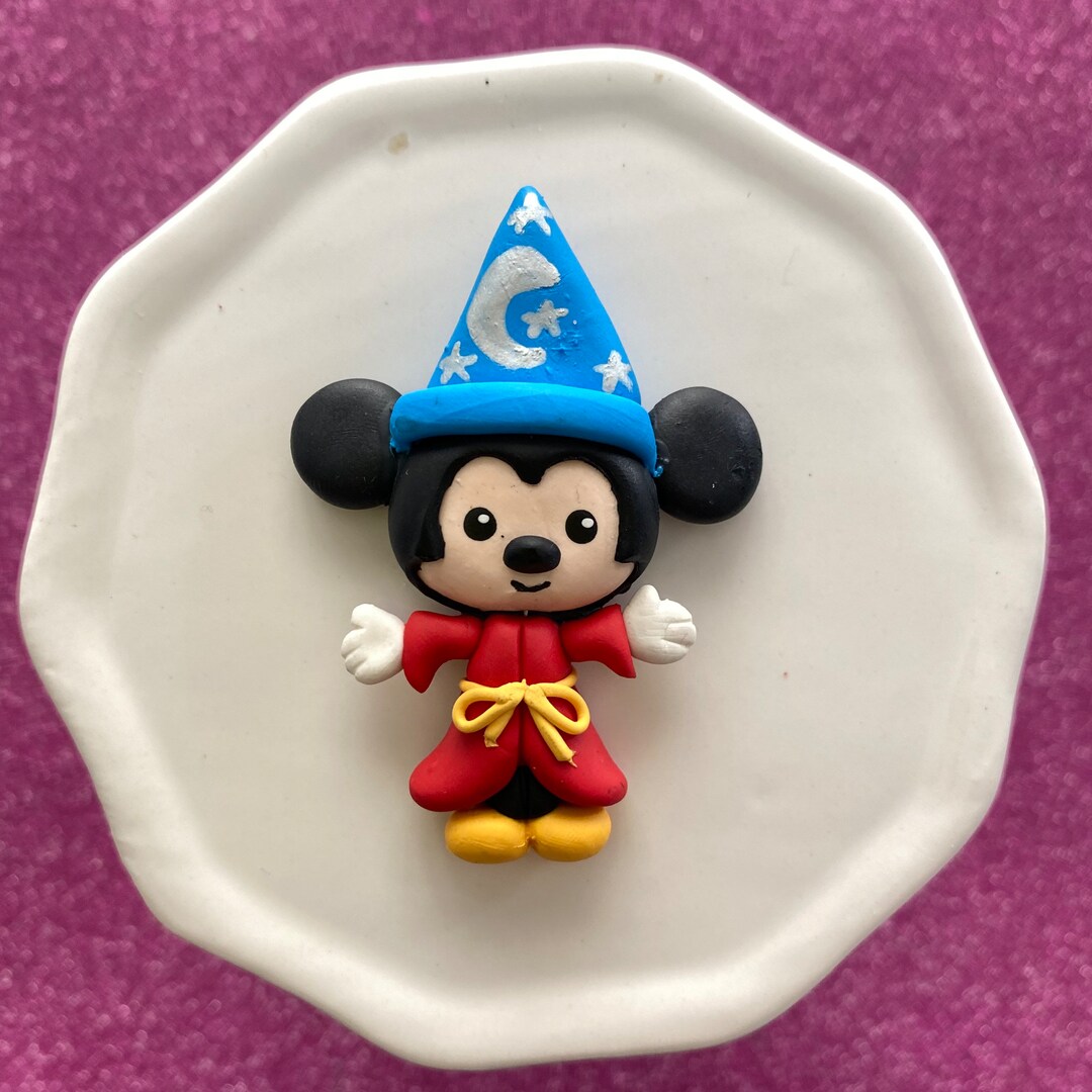 Fantasia, Mouse, Bow Clay Center, Clay Charm, Clay Bow Center, Princess ...