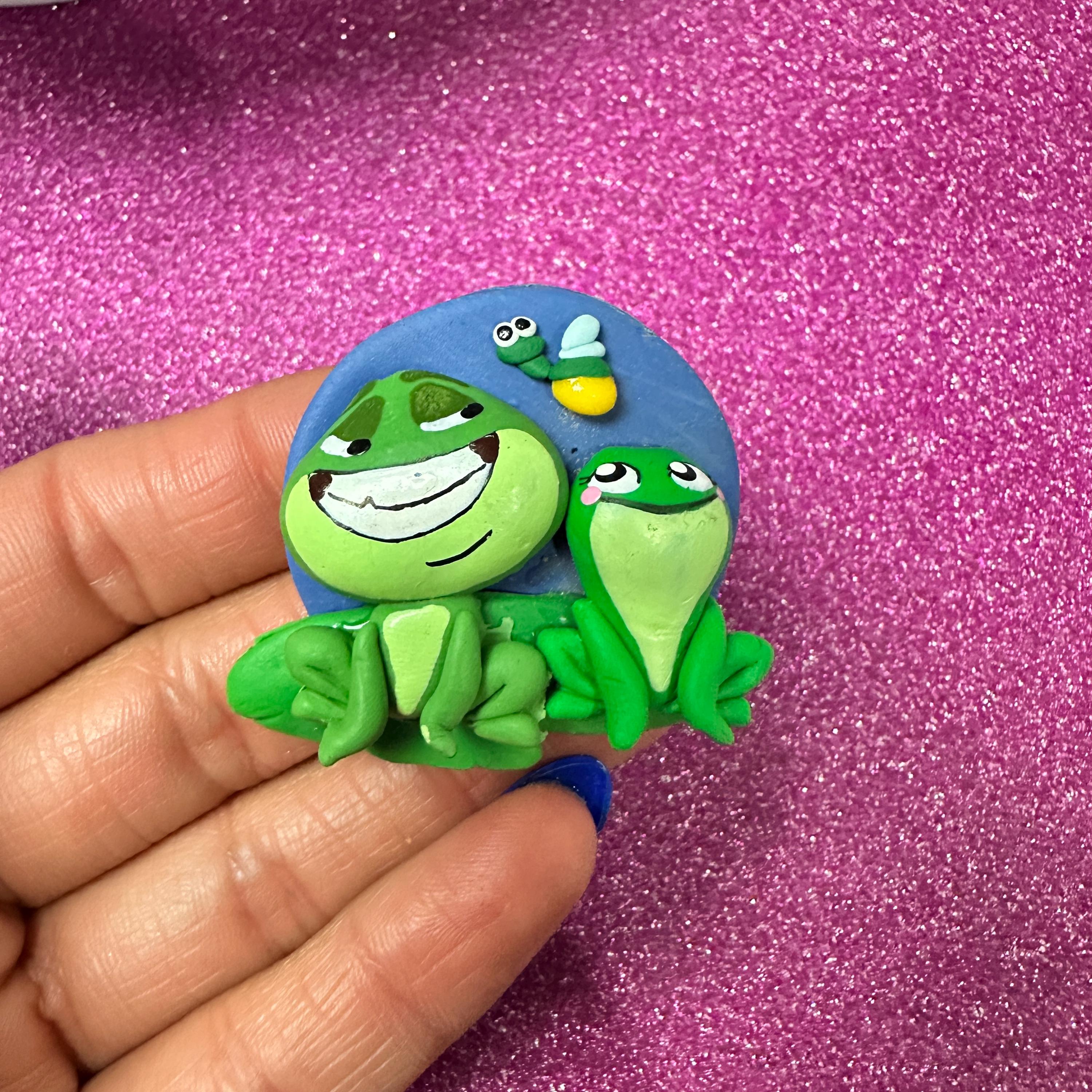 Ray, Firefly, Crocodile , Frog Princess, Bow Clay Center, Clay Charm ...