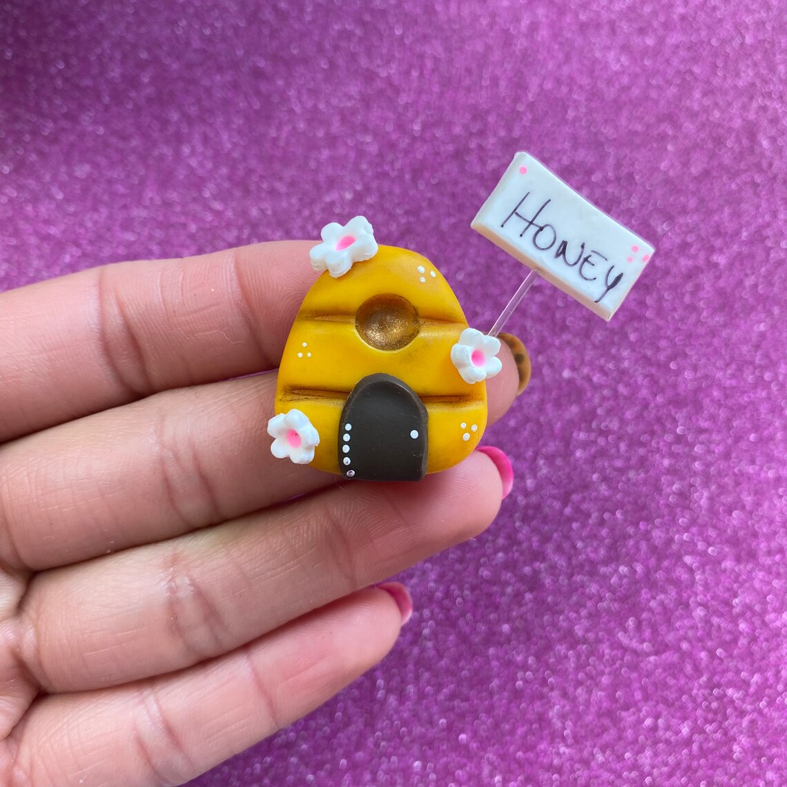 Bee Spring Bee Hive Bow Clay Center Clay Charm Clay Bow - Etsy