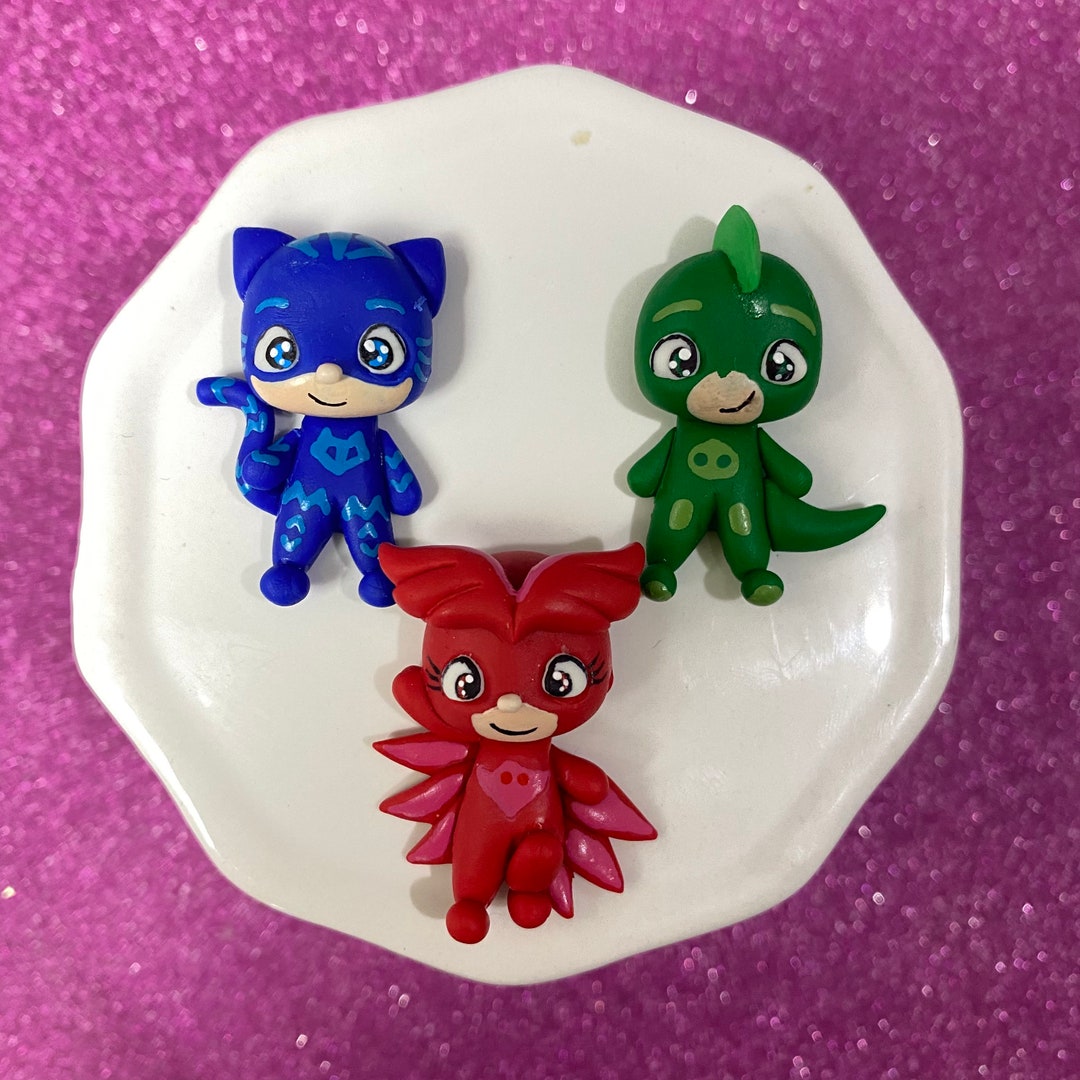 Mask, Hero, Pj, Kids, Girl, Bow Clay Center, Clay Charm, Clay Bow ...