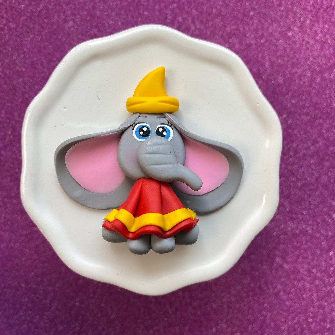 Flying Elephant, Dumbo, Bow Clay Center, Clay Charm, Clay Bow Center ...