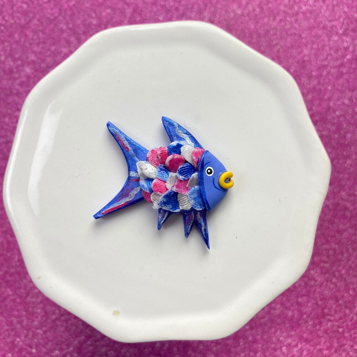 Magic, Rainbow, Fish, Bow Clay Center, Clay Charm, Clay Bow Center ...