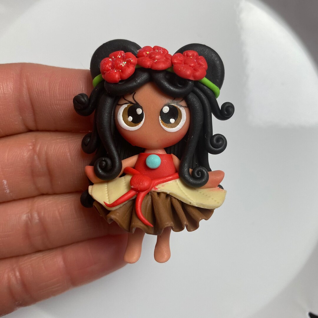 Moana, Bow Clay Center, Clay Charm, Clay Bow Center, Polymer Clay ...