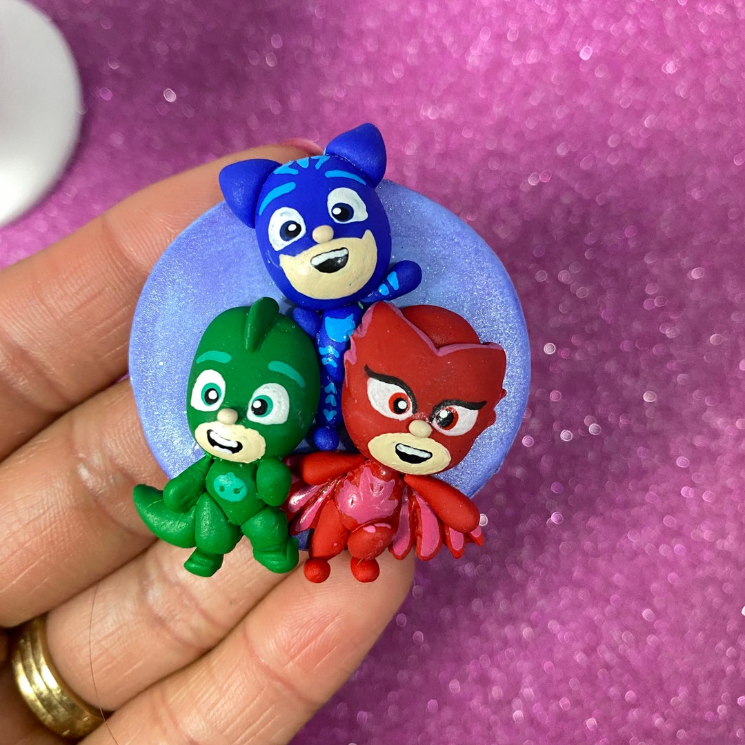 Mask, Hero, Pj, Kids, Girl, Bow Clay Center, Clay Charm, Clay Bow ...
