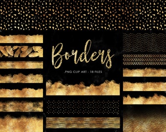 Gold Foil Clip Art | Etsy