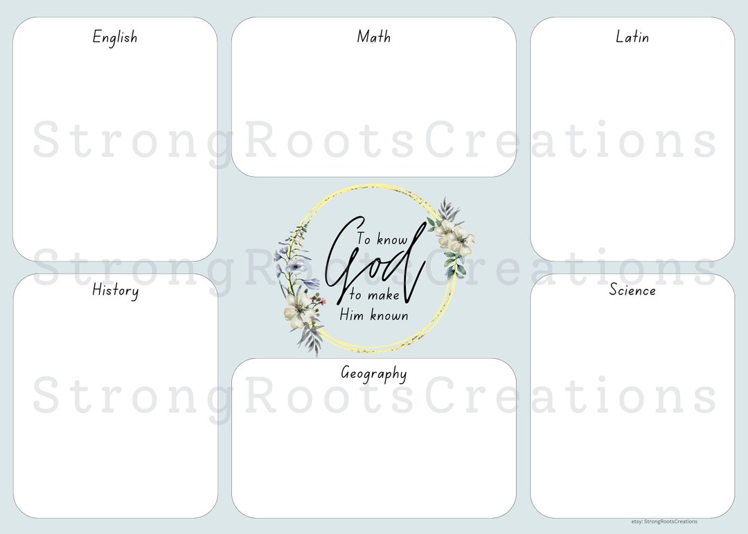 Foundations Tutor Board - Floral Ring - 6 Boxes - Etsy