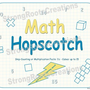 Math Hopscotch Skip-counting or Multiplication Facts 1's - Cubes up to ...