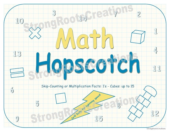 Math Hopscotch Skip-counting or Multiplication Facts 1's - Etsy