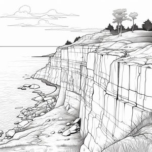 30 Landscape Coloring Pages Printable Nature Coloring Book for Adults ...