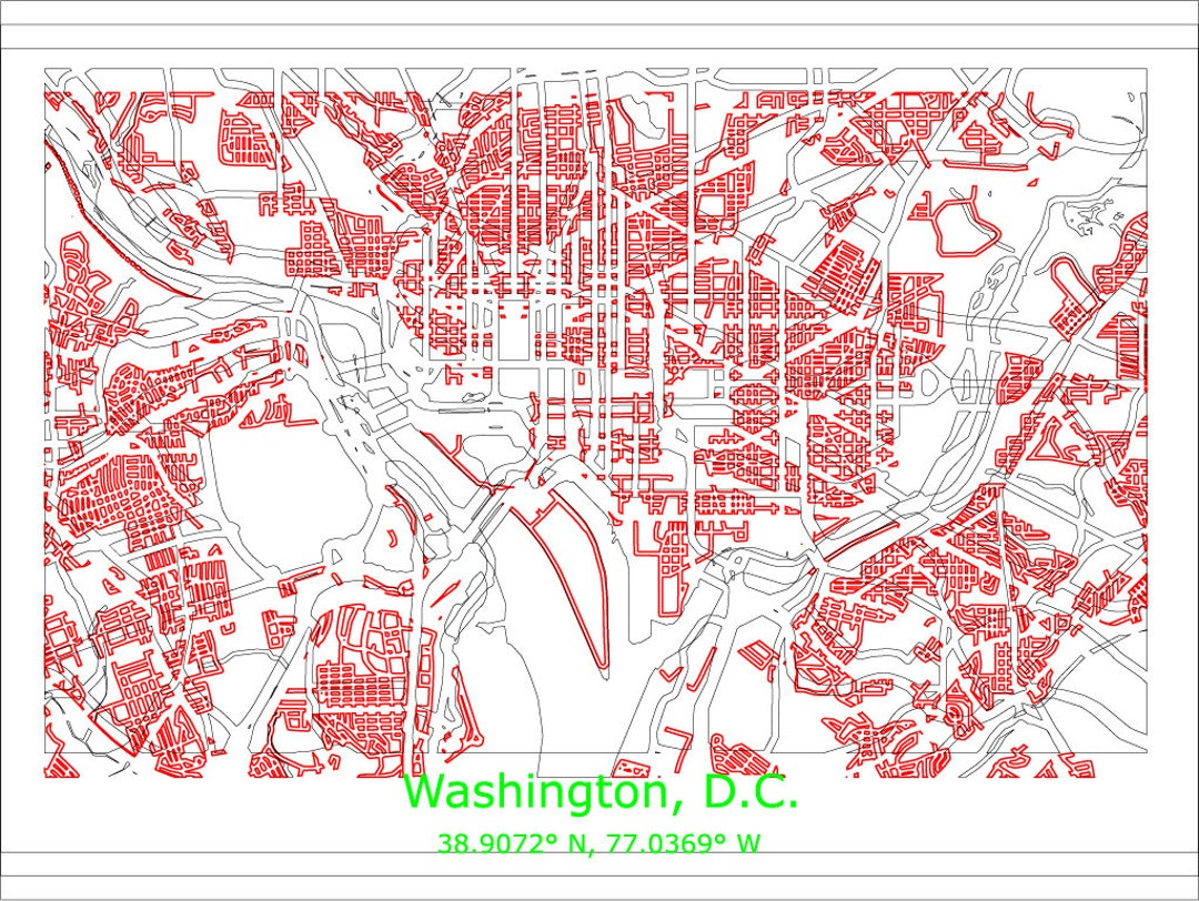 Washington, D.C. Laser Glow Forge Cut Files, Instant Download, PDF, SVG ...