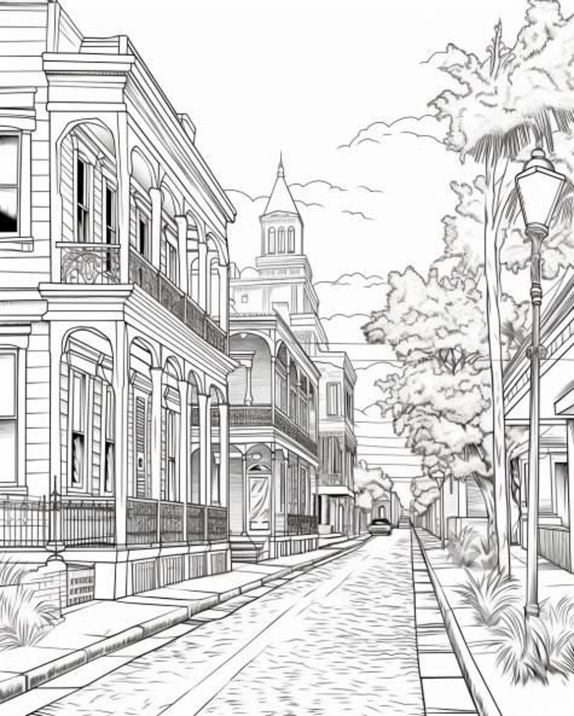 30 Cities, Houses, Squares - Coloring Pages for Adults: City Coloring ...