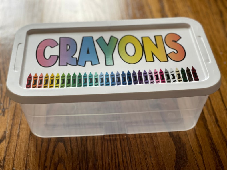 Crayon Storage Container - Etsy