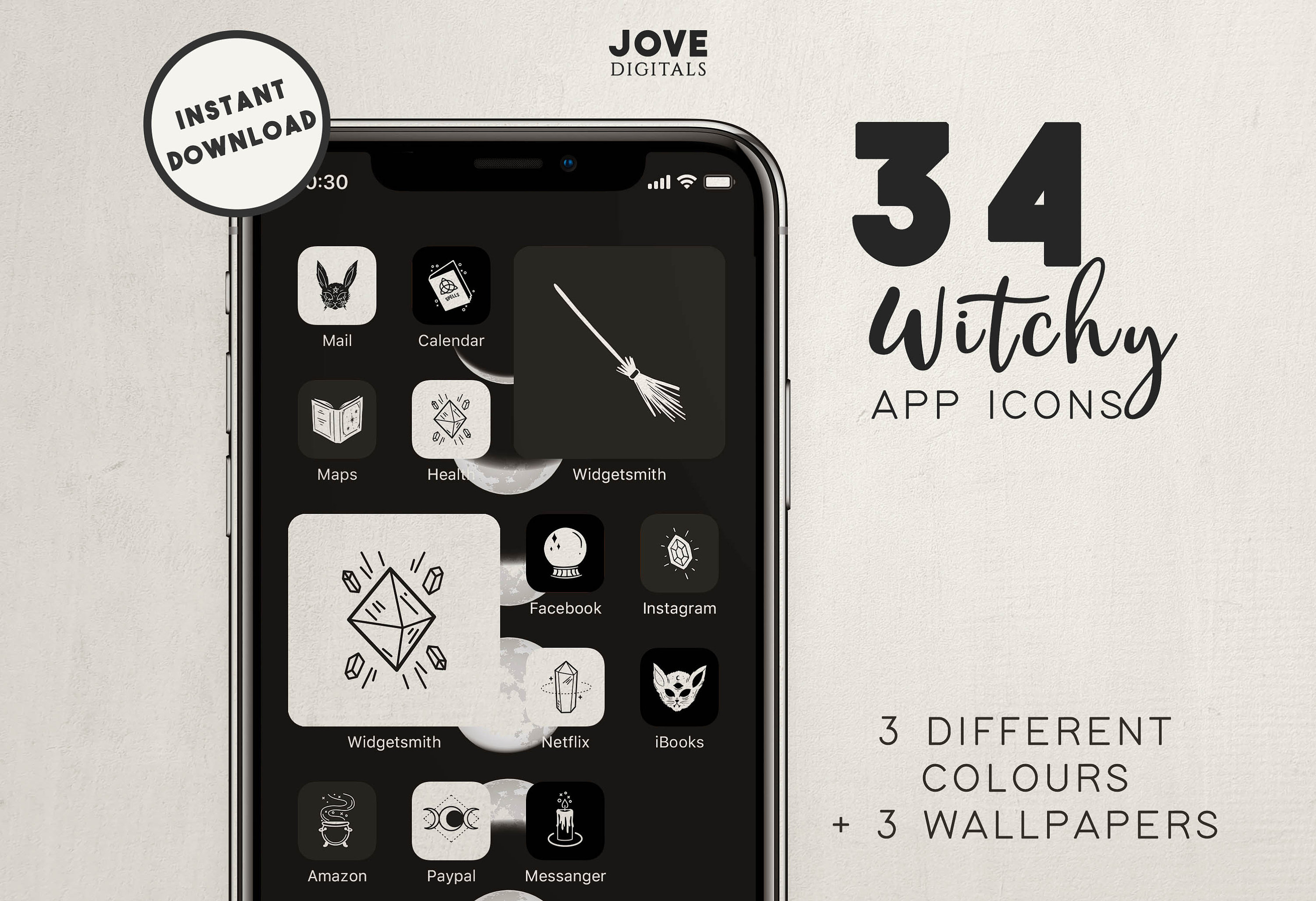 Witchy Ios 14 App Icons | iPhone App Icons | Cute iPhone App Icons ...