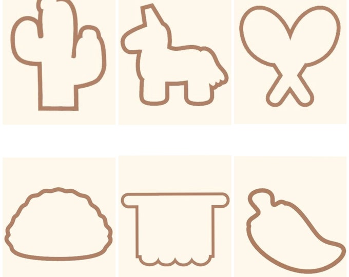 Fiesta Cookie Cutter Set - Etsy