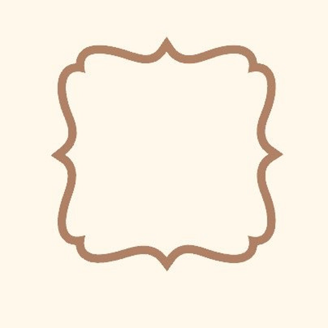 Fancy Square Plaque Cookie Cutter - Etsy